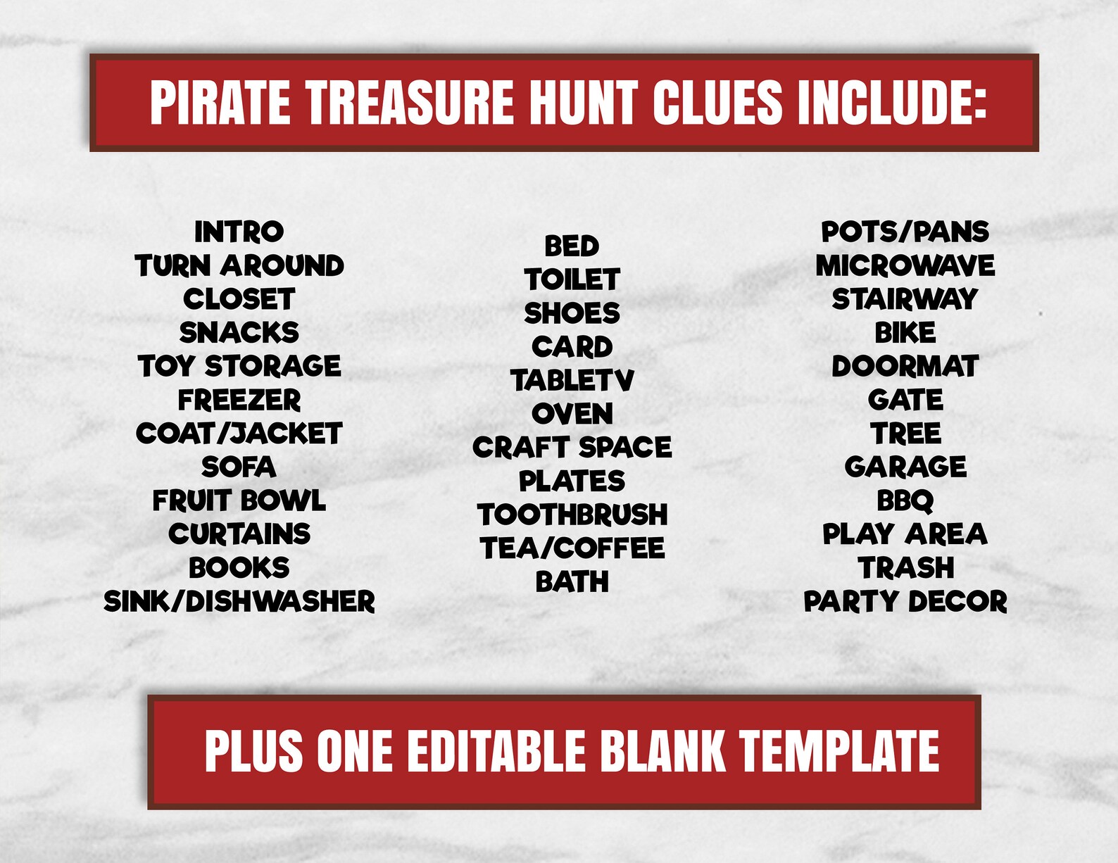 Printable Pirate Treasure Hunt Treasure Hunt Pirate - Etsy UK