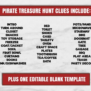 Printable Pirate Treasure Hunt, Treasure Hunt Pirate Birthdayclues ...