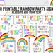 Editable Rainbow Party Bundle, Printable Rainbow Party Birthday Pack ...