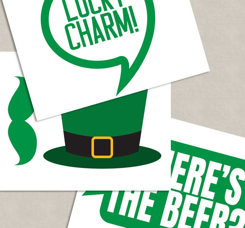 35 St Patrick's Day Photo Booth Prop Printables, Photo Booth Saint ...