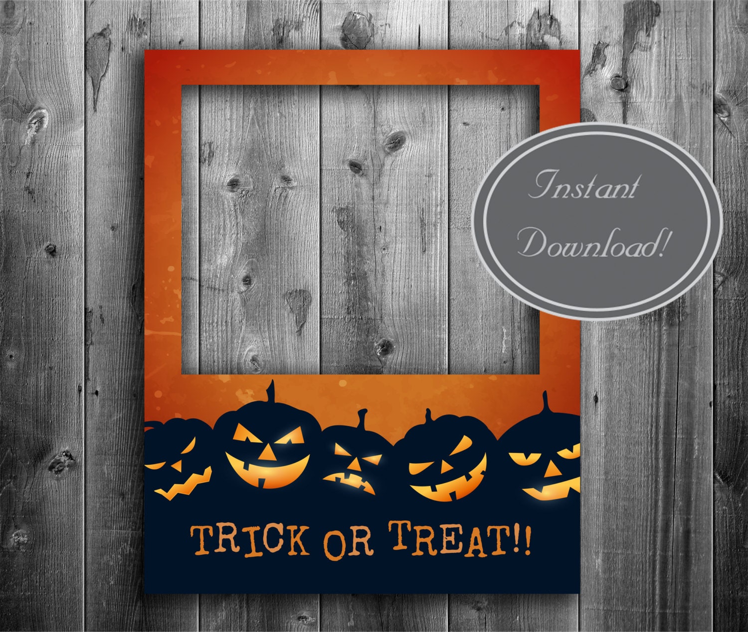 Halloween Poster Photobooth Prop Instant Download Giant Diy - Etsy