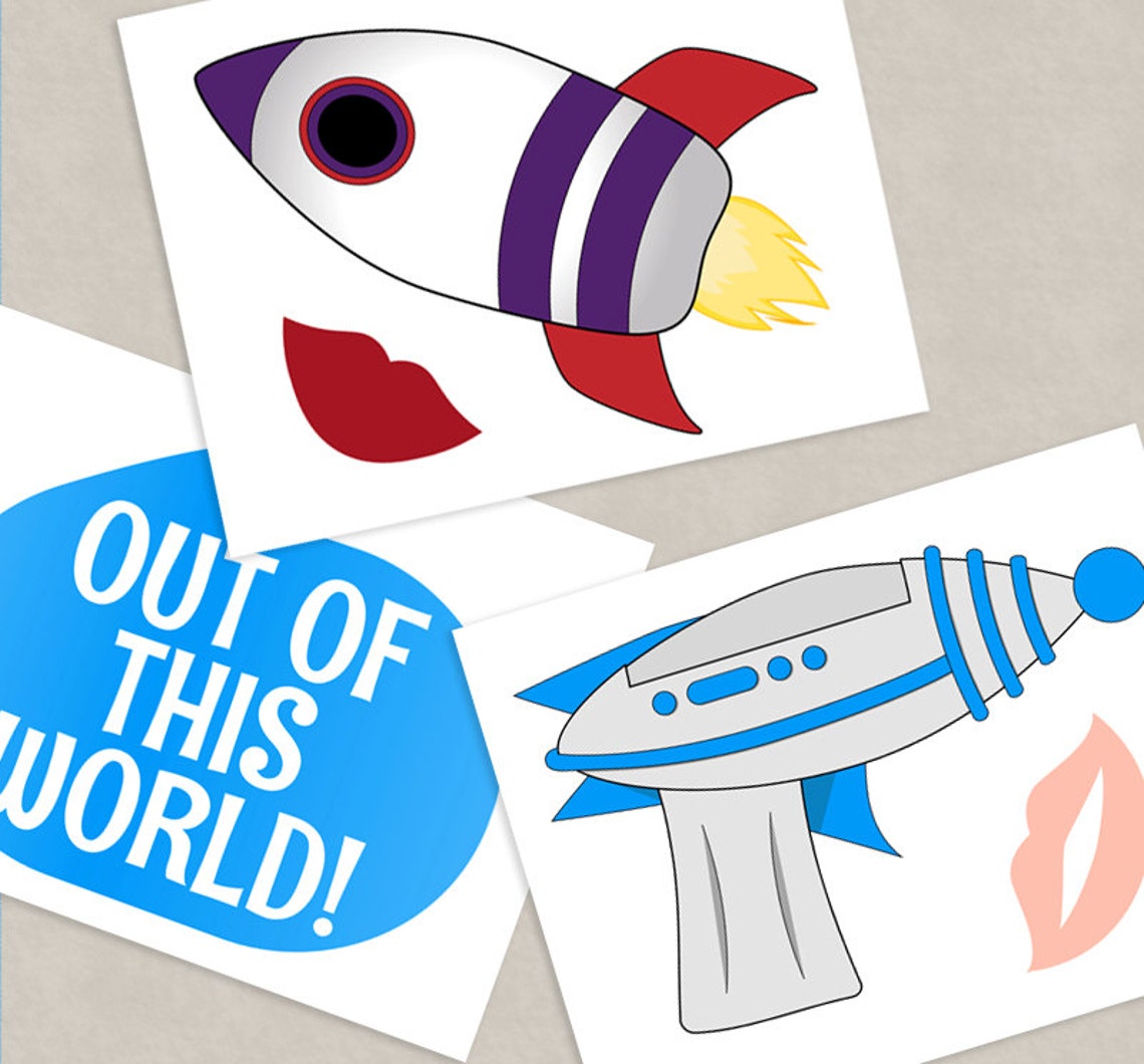 35 Space Party Props Astronaut Party Diy Photo Booth Props - Etsy UK