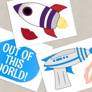 35 Space Party Props, Astronaut Party Diy Photo Booth Props, Diy Space ...