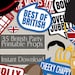 35 British Photo Booth Props, British Themed Party Props, I Love London ...