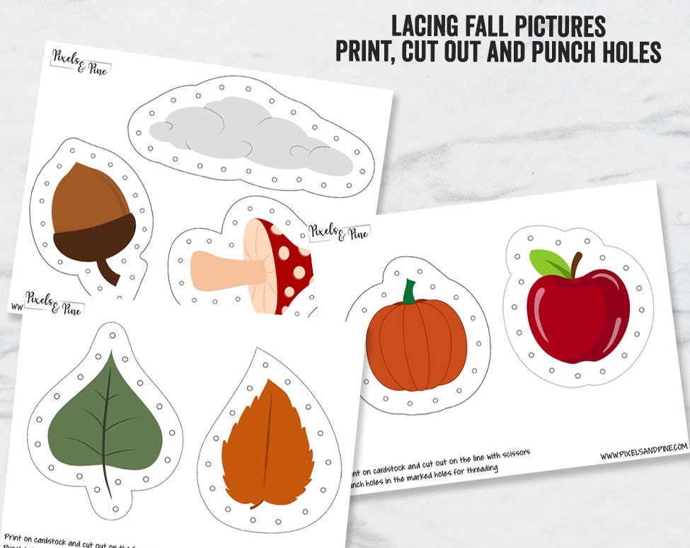Fall Printable Activity Kit Printable Fall Craft Kit Instant - Etsy