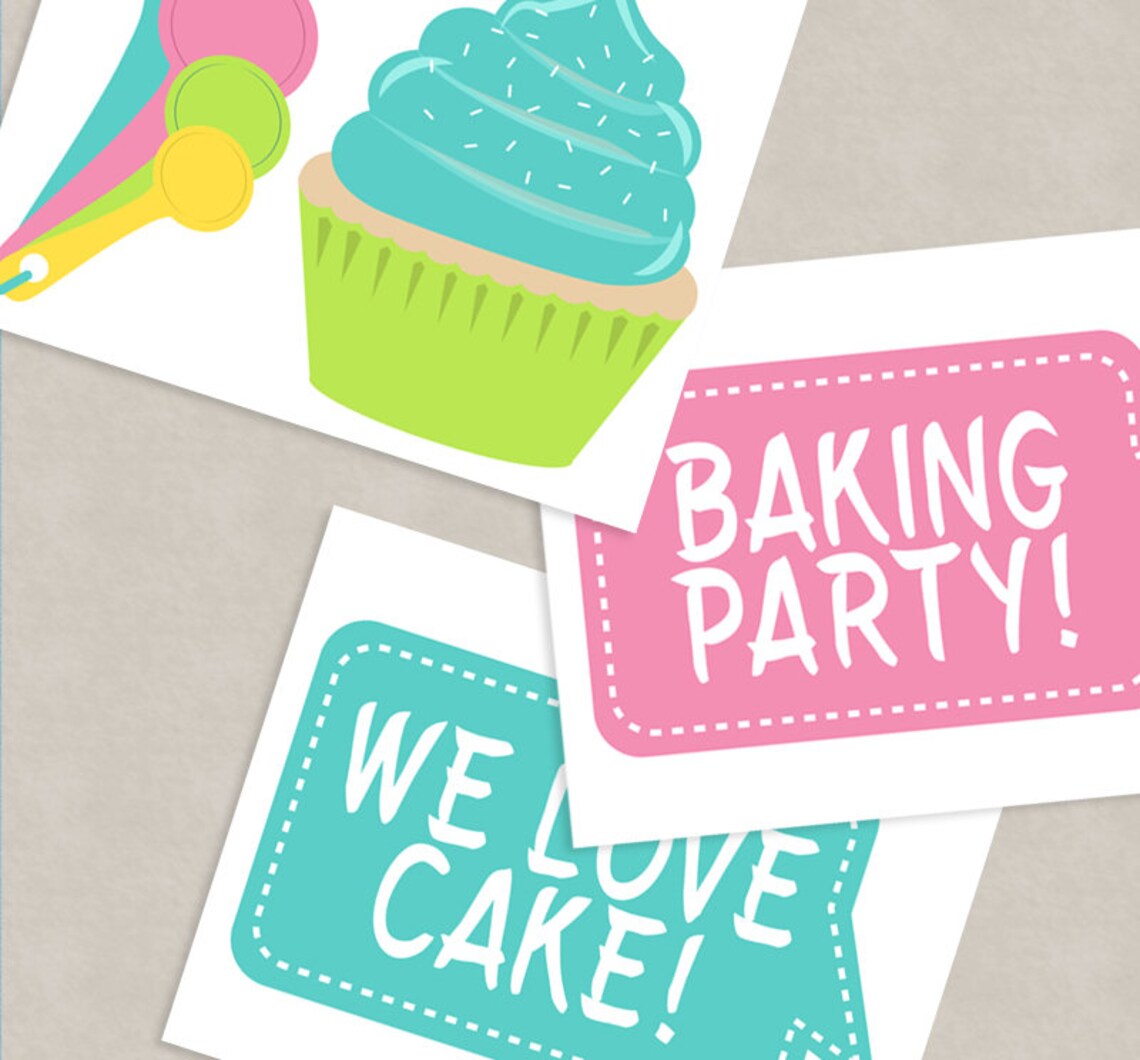 35 Baking Party Photo Booth Props Baking Kitchen Themed Party | Etsy UK