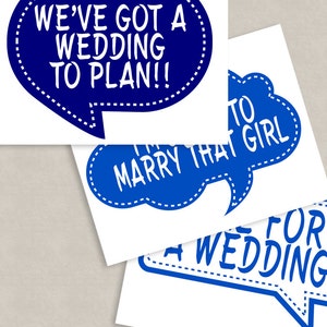 35 Blue Engagement Photo Booth Props, Navy Blue Photo Props, Photobooth ...