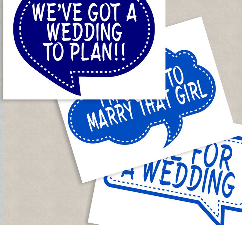 35 Blue Engagement Photo Booth Props Navy Blue Photo Props - Etsy