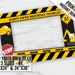 Printable Construction Party Frame Prop, Editable Construction ...