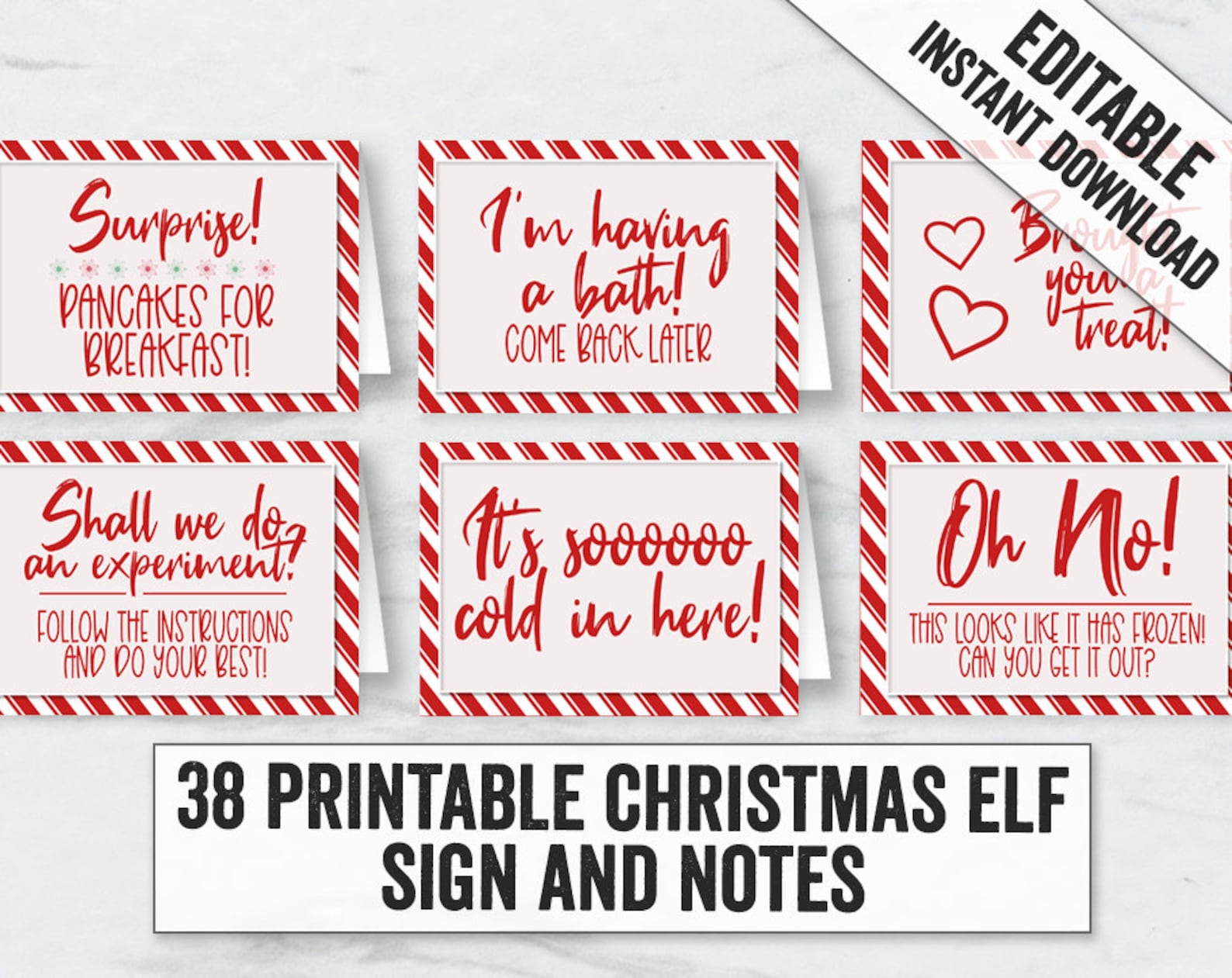 Printable Elf Signs 38 Elf Printables Elf Activity Notes - Etsy