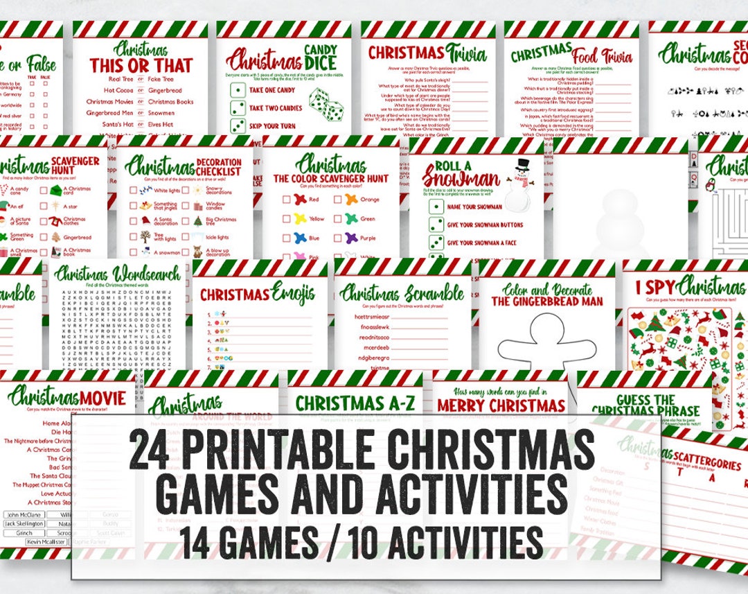 Printable Christmas Games, Printable Activities for Christmas ...