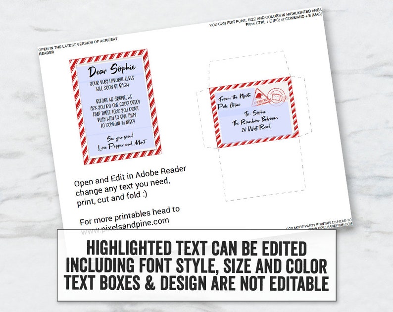 Mini Printable Elf Letter Editable Elf Letter Tiny Christmas - Etsy