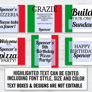Printable Italian Party Bundle, Editable Italian Party Decorations ...