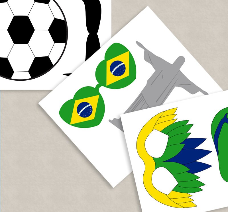 35 Brazil Party Theme Photo Booth Props, Brazilian Themed Party Props ...