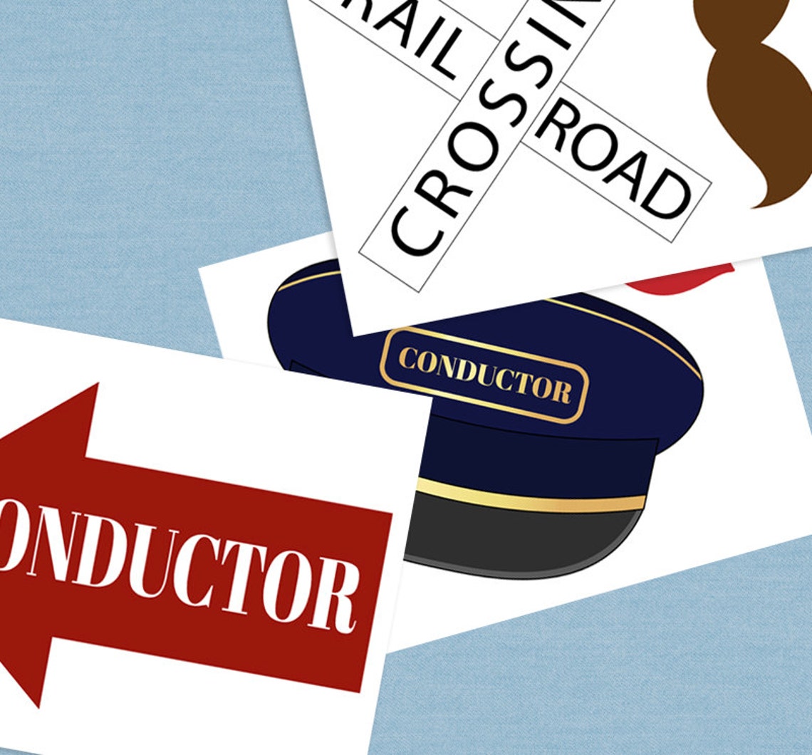 35 Train Party Printable Props Conductor Train Themed Party - Etsy UK
