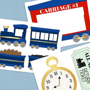 35 Train Party Printable Props, Conductor Train Themed Party Diy Photo ...