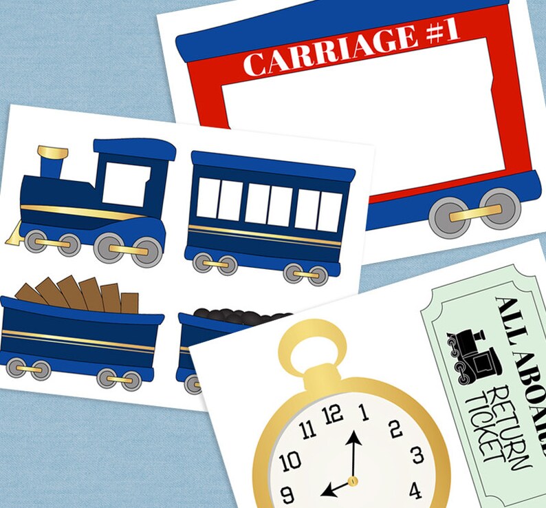35 Train Party Printable Props Conductor Train Themed Party - Etsy UK