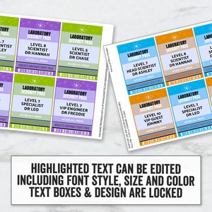 Editable Science Passes Template, Printable Science Laboratory Passes ...