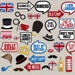 35 British Photo Booth Props, British Themed Party Props, I Love London ...