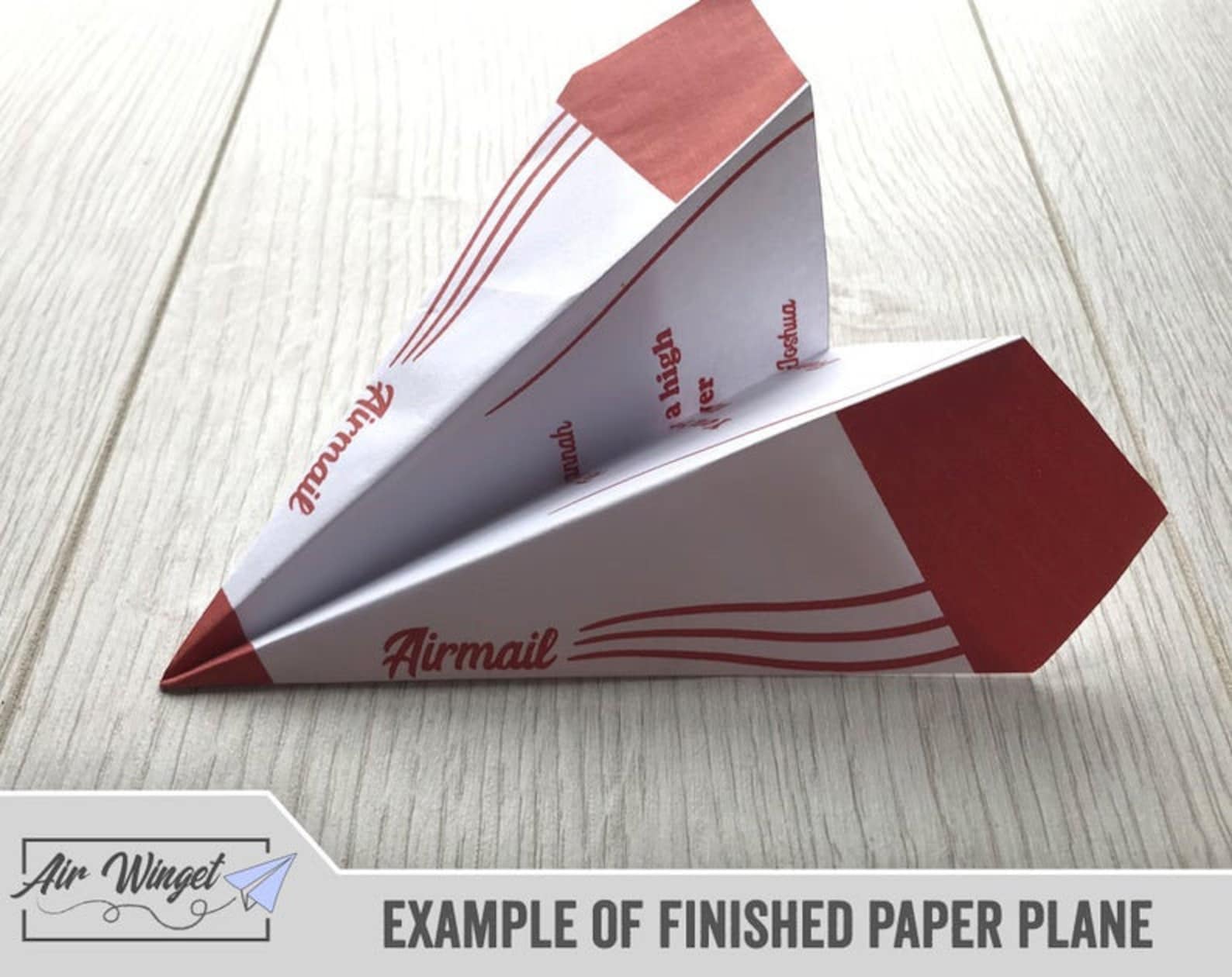 Airplane Paper Plane Template Editable Plane Card Template - Etsy UK