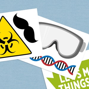 35 Science Party Photo Booth Props, Scientist Themed Photobooth Props ...