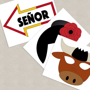 35 Spanish Photo Booth Props, Spain Themed Party Props, Barcelona Party ...