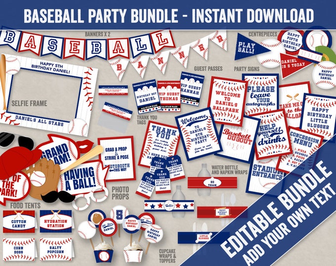 Editable Gamer Party Bundle, Printable Gaming Party Pack, Printable ...