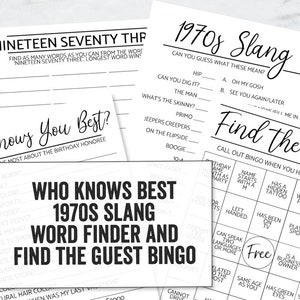 Printable Born in 1973 Birthday Games, Printable 50th Birthday Party ...