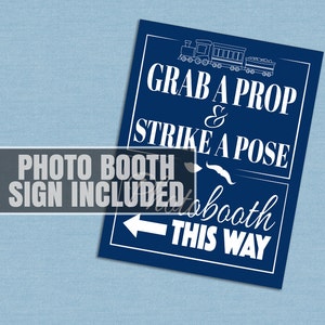 35 Train Party Printable Props, Conductor Train Themed Party Diy Photo ...