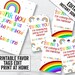 Editable Rainbow Party Bundle, Printable Rainbow Party Birthday Pack ...