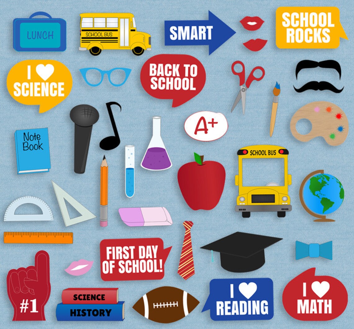 40 Back to School Printable Photo Props, First Day of School DIY ...