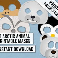 Arctic Animal Masks Moose Mask Wolf Mask Eagle Mask Snow Owl Mask Harp ...