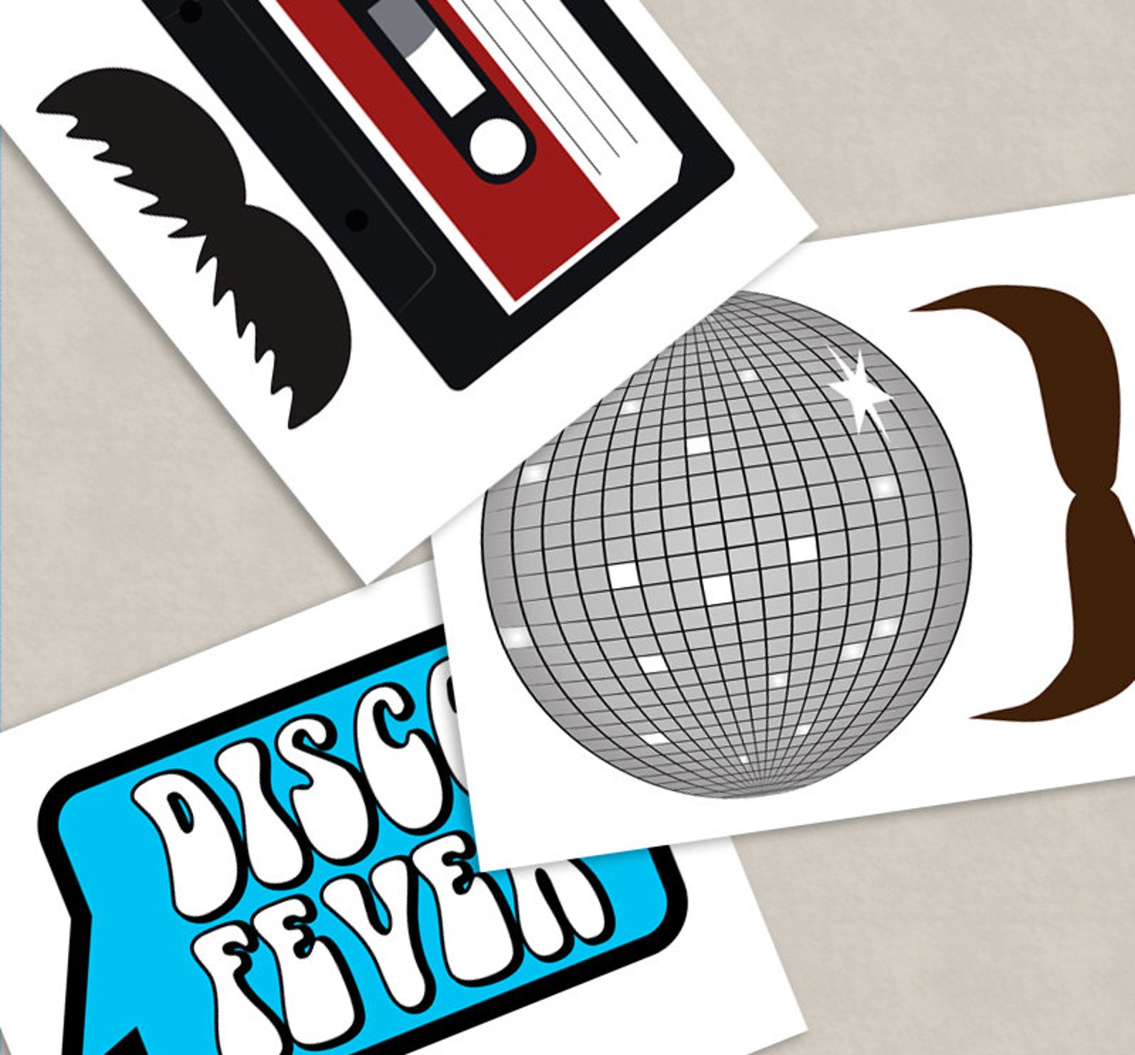 35 Seventies Printable Party Photo Booth Props, 70s Photo Props, I Love ...