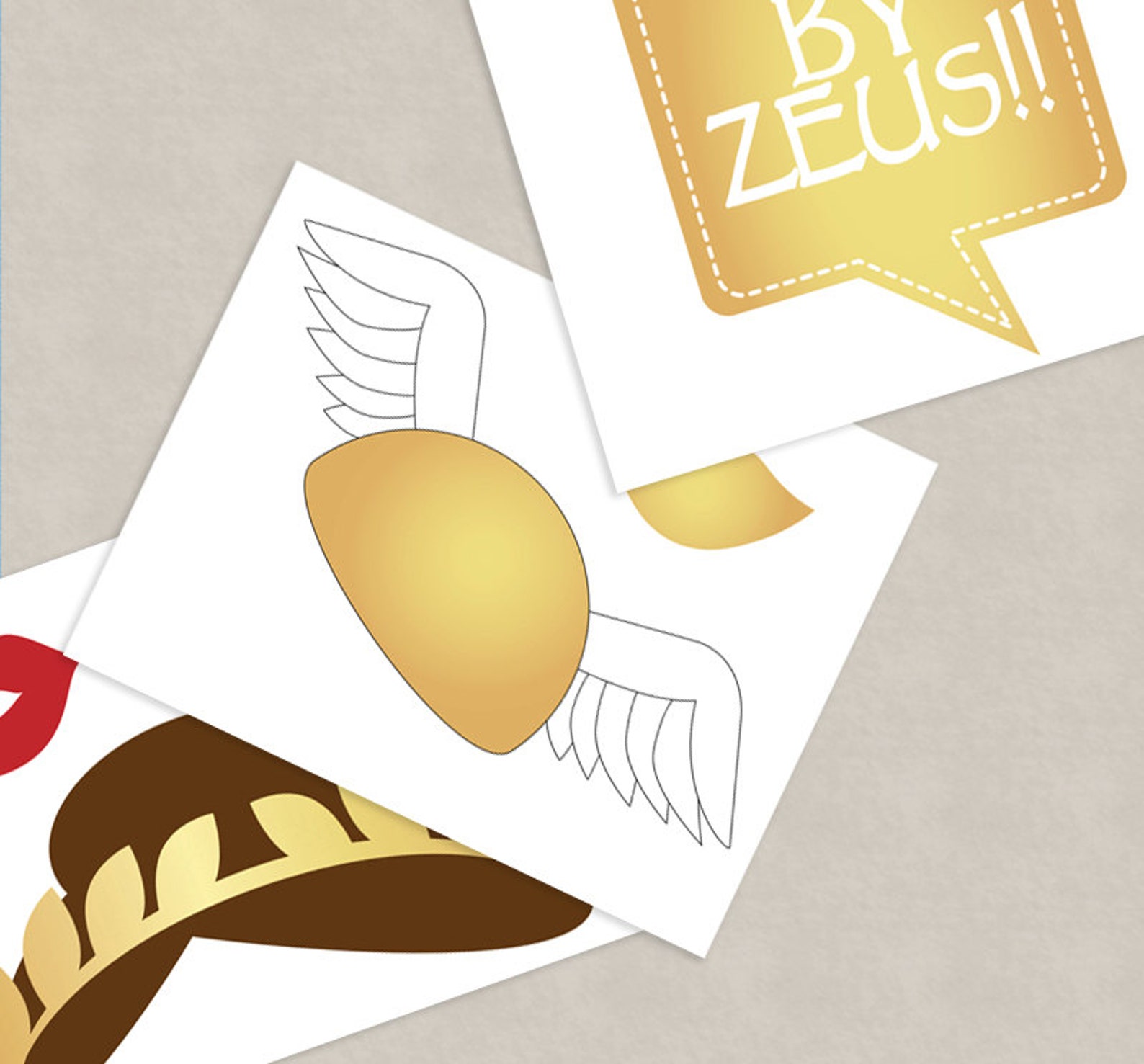 35 Toga Party Props Toga Photo Booth Printables Gold And Etsy