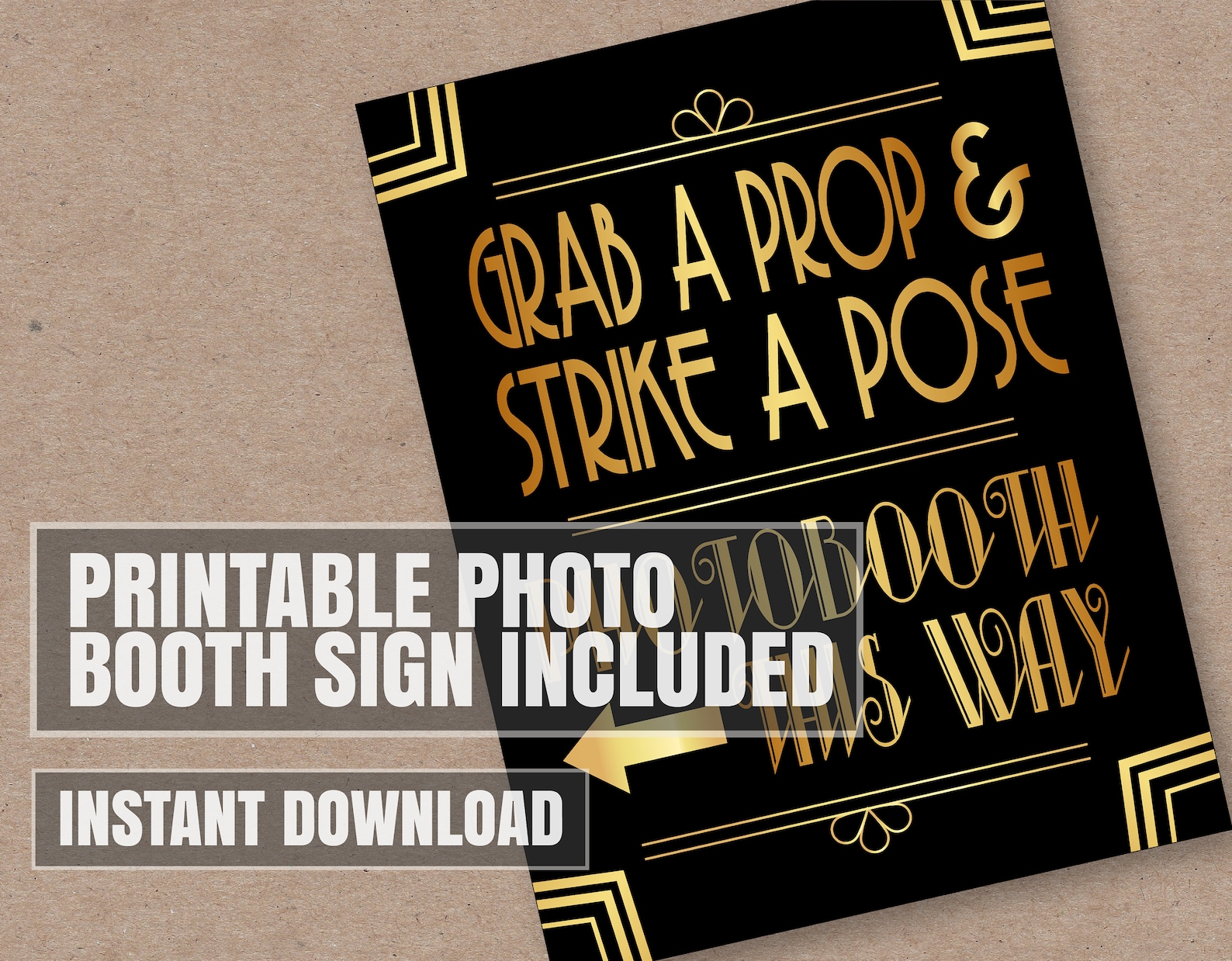 35 1920s Party Props, Gatsby Printable Photobooth Props, Art Deco 1920s ...