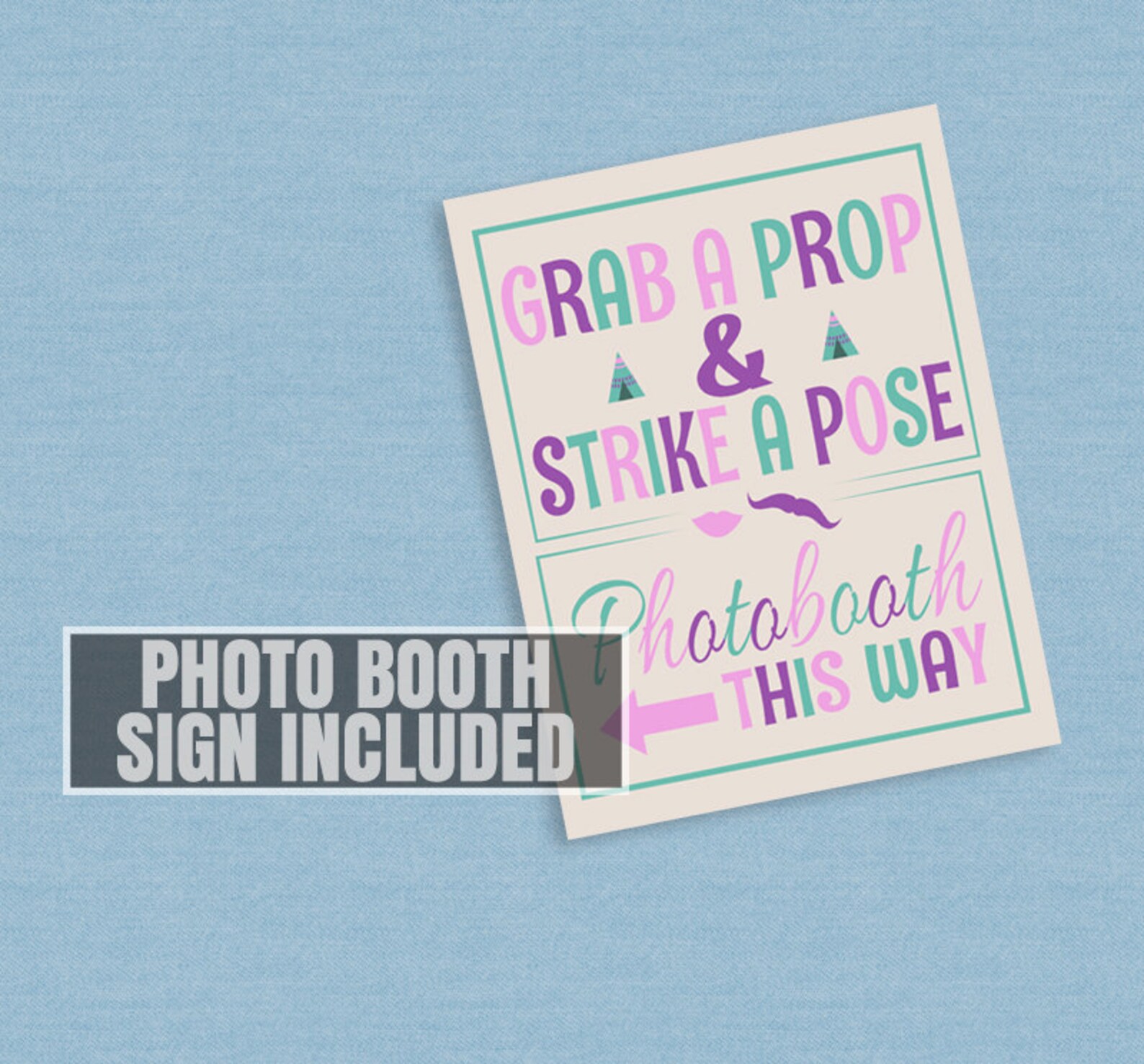 35 Glamping Party Photo Booth Props Girly Camping Themed - Etsy