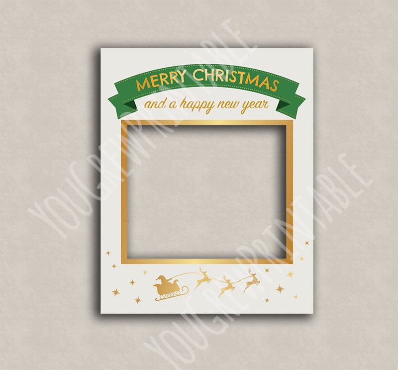 Christmas Photobooth Frame Digital Download Giant Photo | Etsy