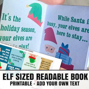 Printable Mini Elf Book, Add Your Own Text Elf Book, Mini Book for ...