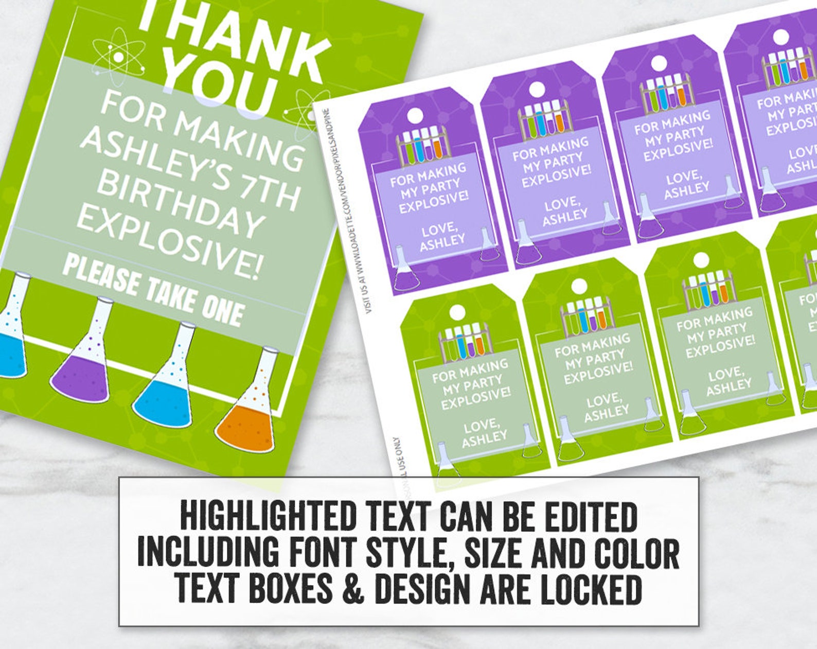 Editable Science Party Bundle Mad Scientist Birthday - Etsy UK