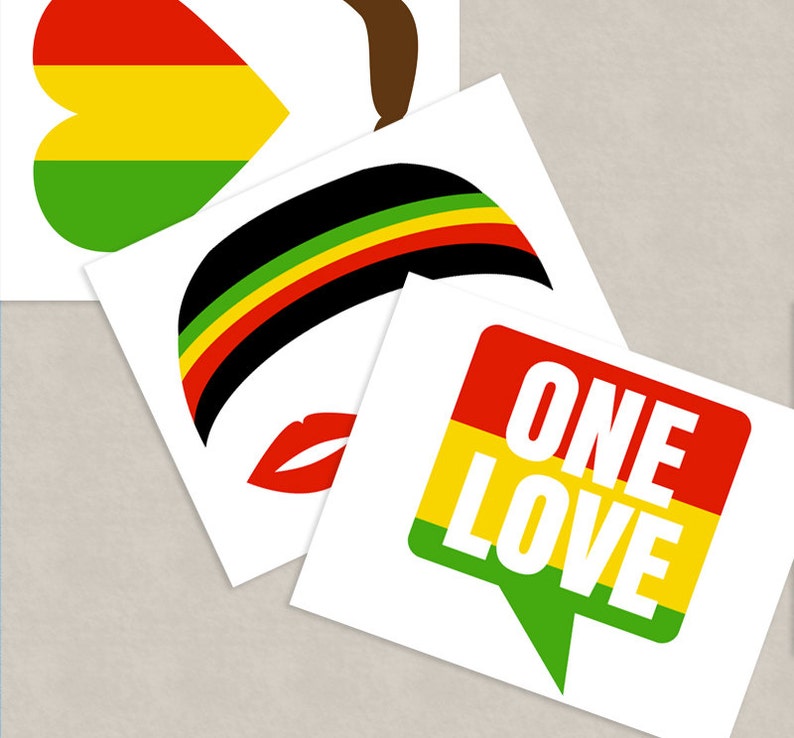 35 Reggae Props Printables, Reggae Photo Booth Props, Rasta Theme Party ...