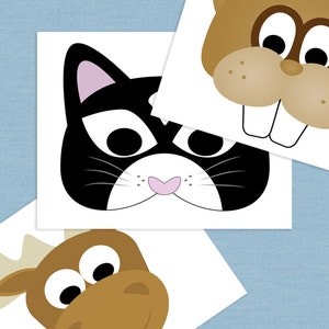 10 Animal Mask Printables, Pet Cute Animal Masks for Kids Parties ...
