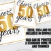 Printable 50th Birthday Signs, Gold Party Signs 1973, Gold 50th ...