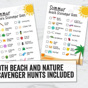 Printable Scavenger Hunt for Summer, Outdoor Scavenger Hunt, Beach ...