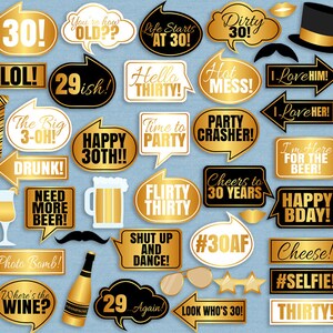 40 X 30th Birthday Party Props 30th Party Props Thirtieth - Etsy UK