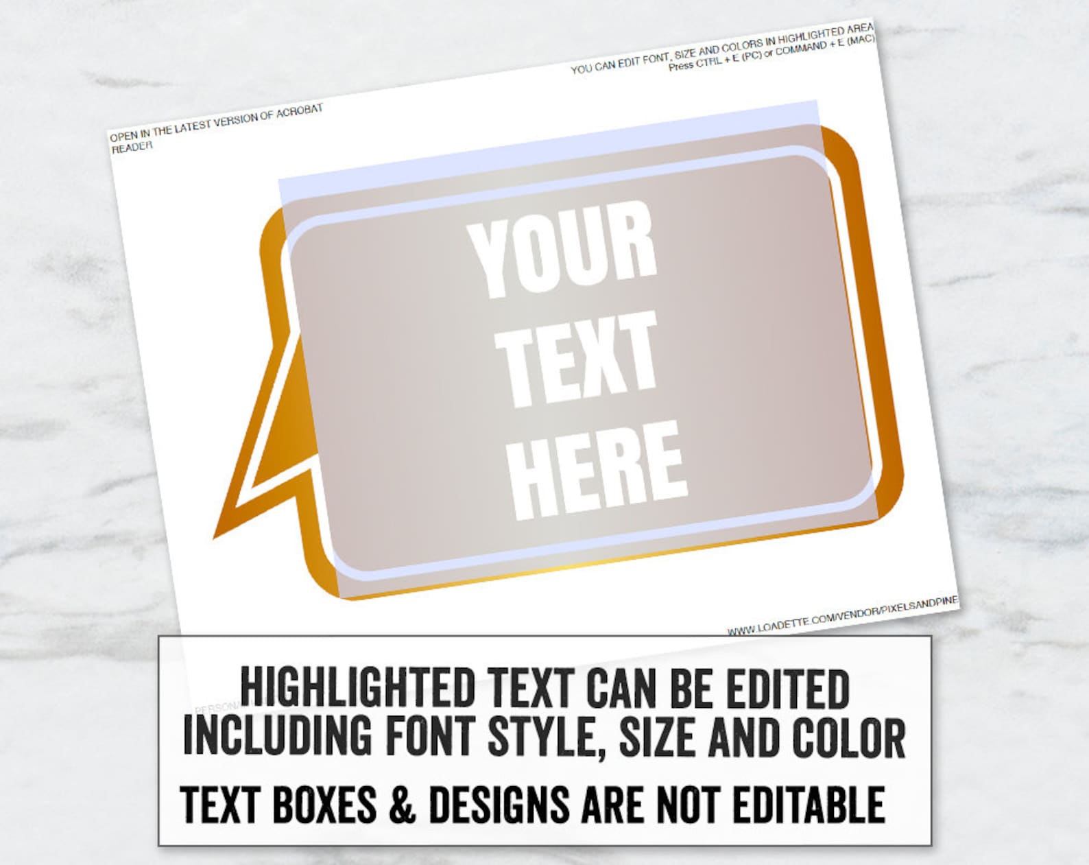 Printable Gold Photo Booth Props to Add Your Own Text - Etsy