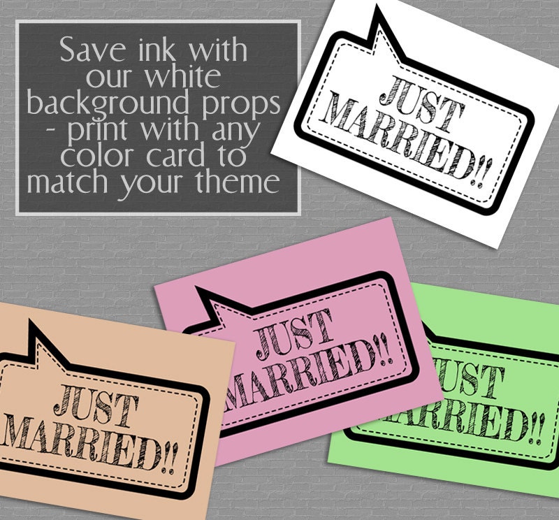 35 Any Colour Wedding Props Printable photo booth wedding | Etsy
