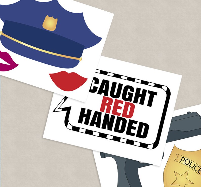 35 Cops and Robbers Party Props, Police Party Theme Photo Booth Props ...