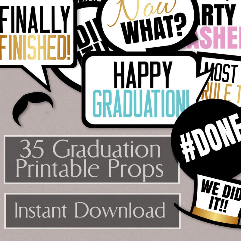 Graduation Photo Booth Props - Etsy