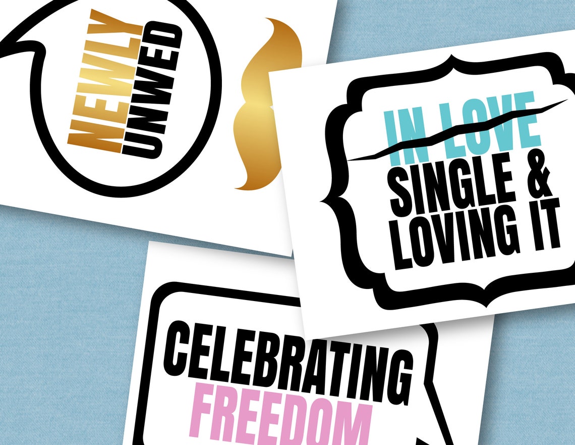 42 Divorce Party Printable Props Divorce Ceremony Decor Just - Etsy