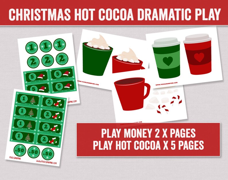 Christmas Dramatic Play Printables, Christmas Hot Cocoa Stand Play ...